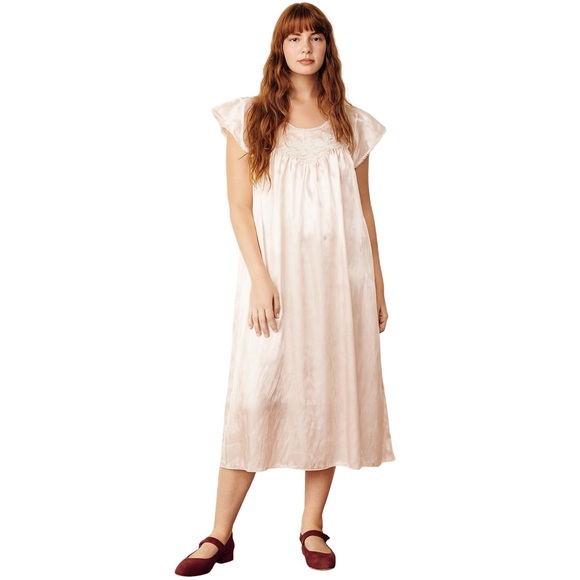 Vintage | Intimates & Sleepwear | Vintage Satin Light Pink Nightgown ...